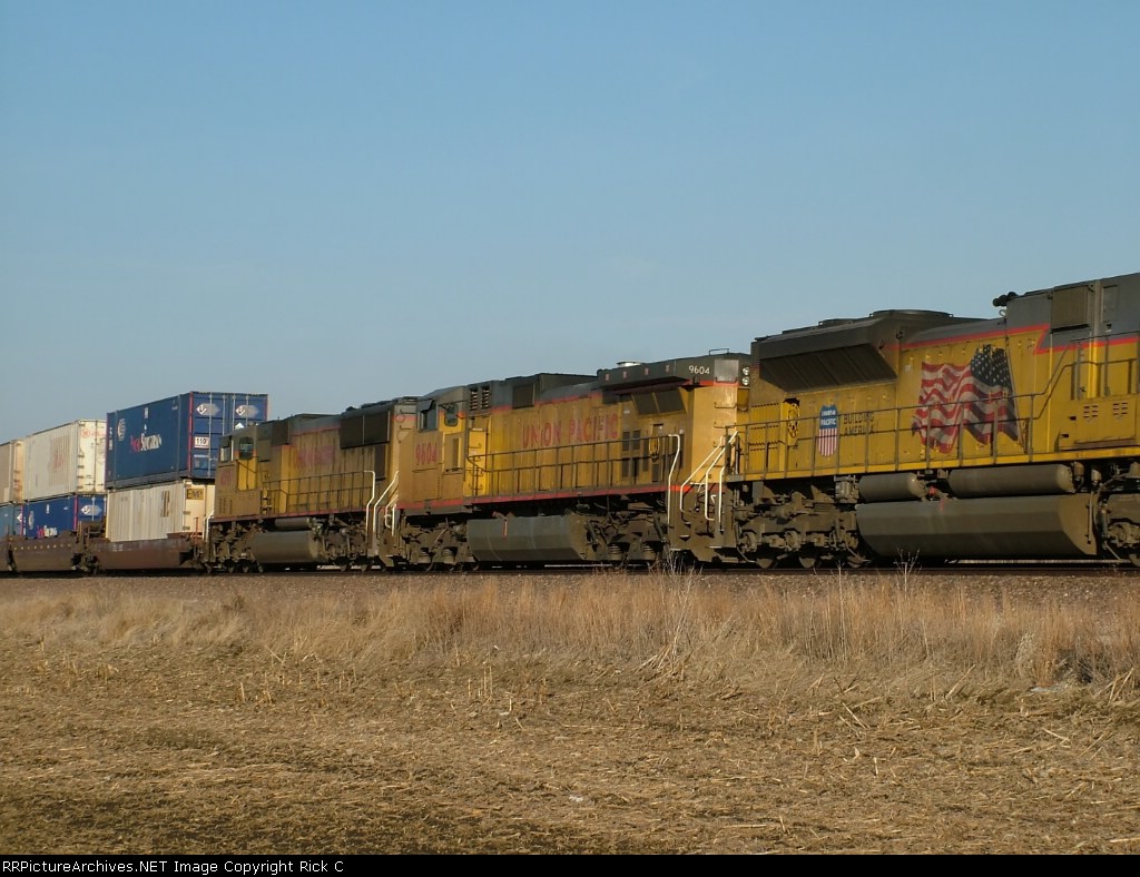 UP 9604 Is #2 On UP 8356's WB Containers